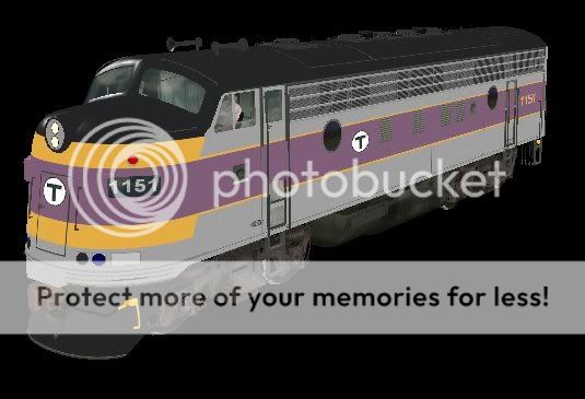 MBTA FP10 maroon/silver - TrainSim.Com